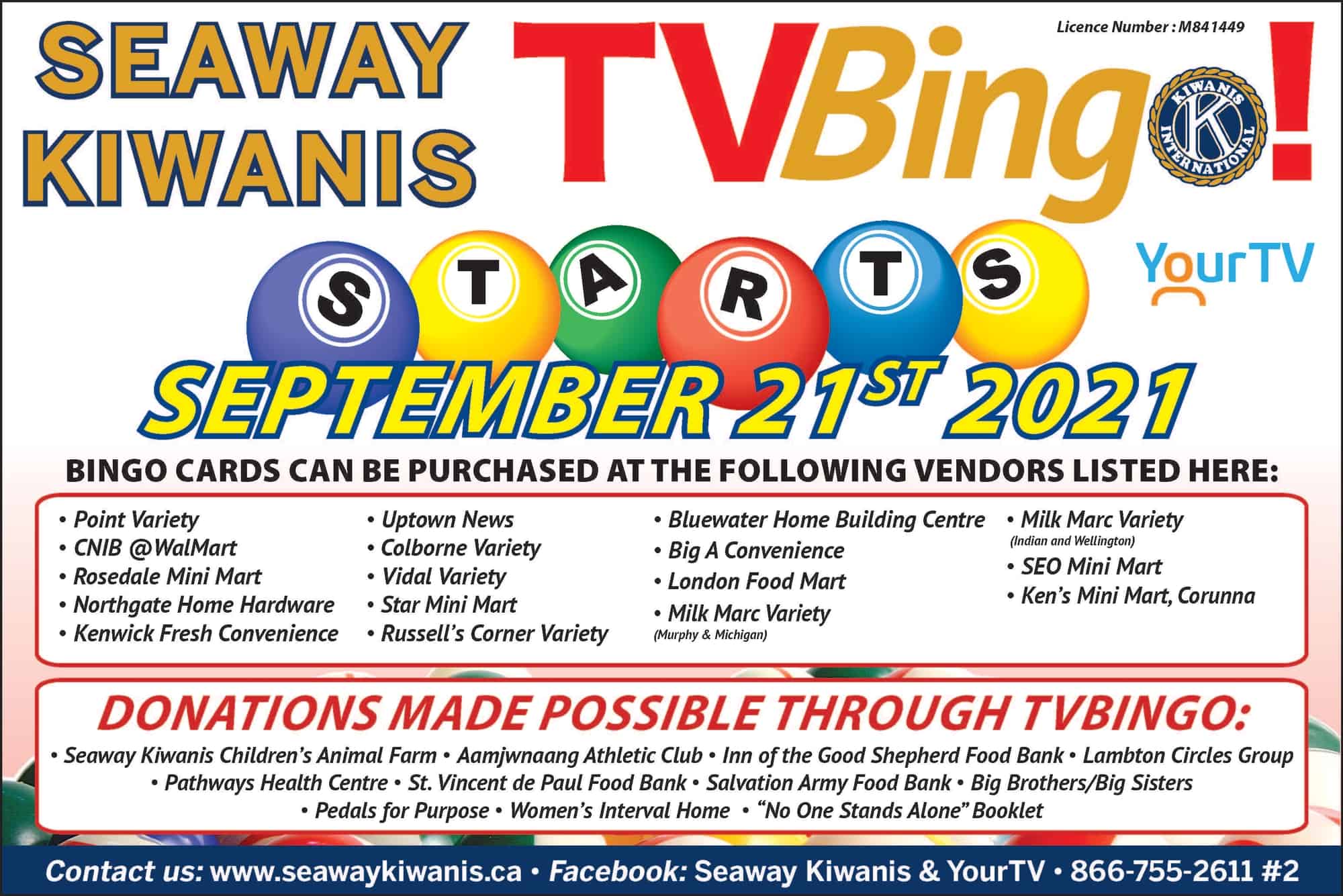 Kiwanis TV Bingo Kiwanis TV Bingo